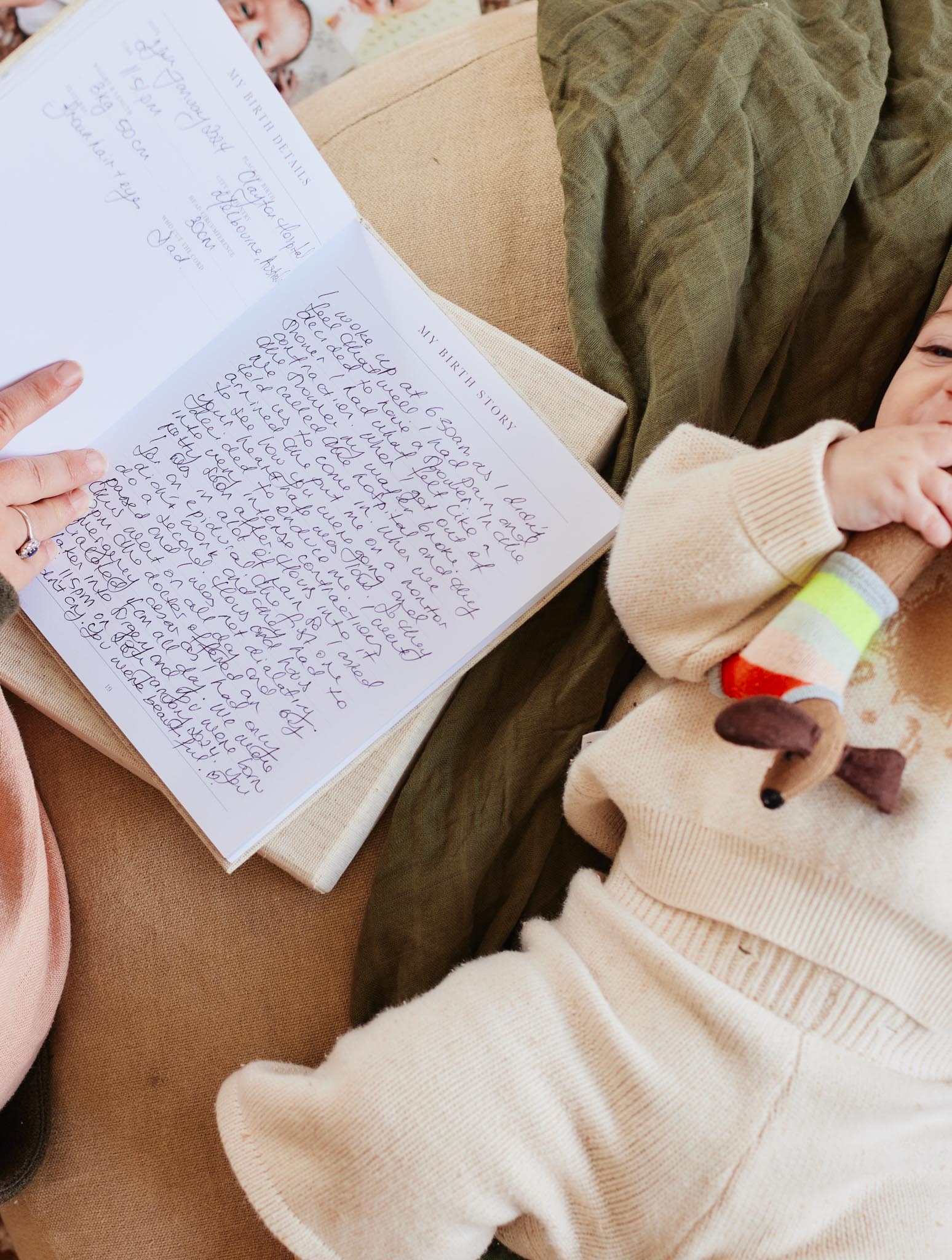 My First Year Baby Journal - Oatmeal - Write To Me US