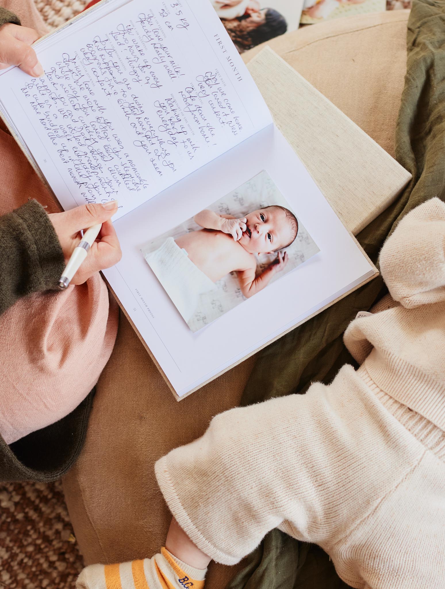 My First Year Baby Journal - Oatmeal - Write To Me US